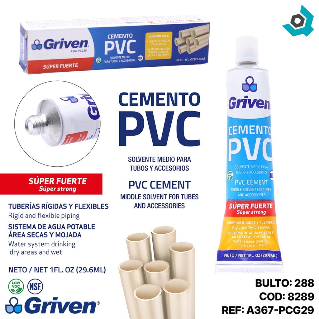 SOLDADURA PVC CONDICIONES HUMEDAS 1/128GL GRIVEN | Litani Import Export